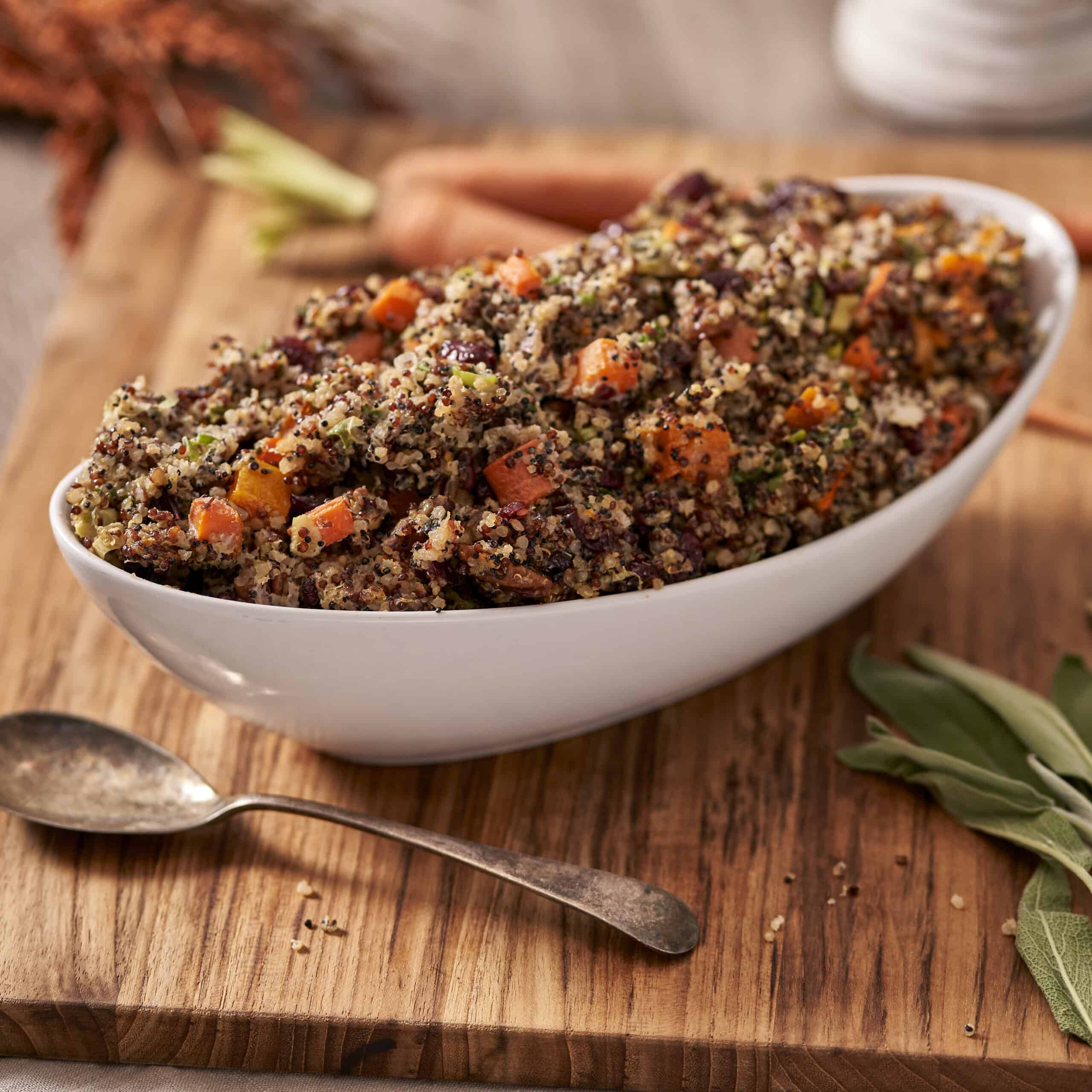 Roasted Vegetable and Quinoa Stuffing - Muskoka Mornings